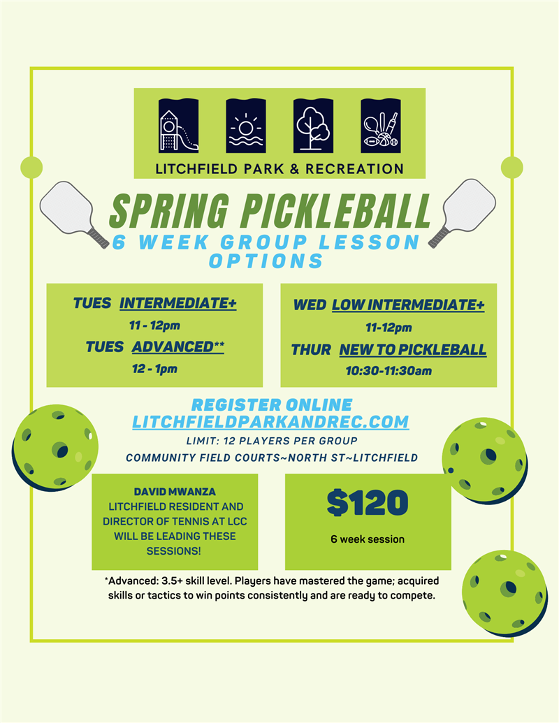Litchfield Park & Recreation: SPRING PICKLEBALL 2023